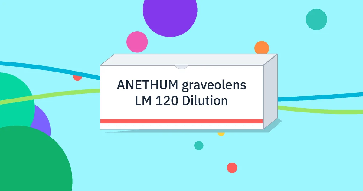 Symbolbild: Packung mit der Aufschrift ANETHUM graveolens LM 120 Dilution (PZN 16008423) – Verfügbarkeit und Bezug in Apotheken in Frankfurt am Main