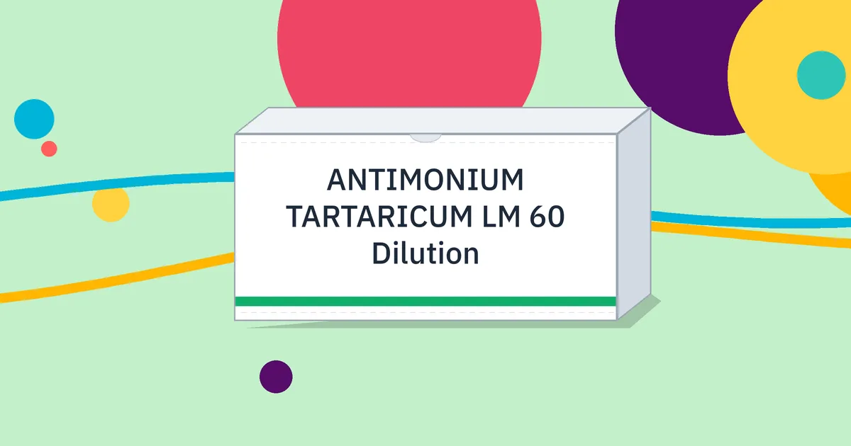 Symbolbild: Packung mit der Aufschrift ANTIMONIUM TARTARICUM LM 60 Dilution (PZN 12764895) – Verfügbarkeit und Bezug in Apotheken in Frankfurt am Main