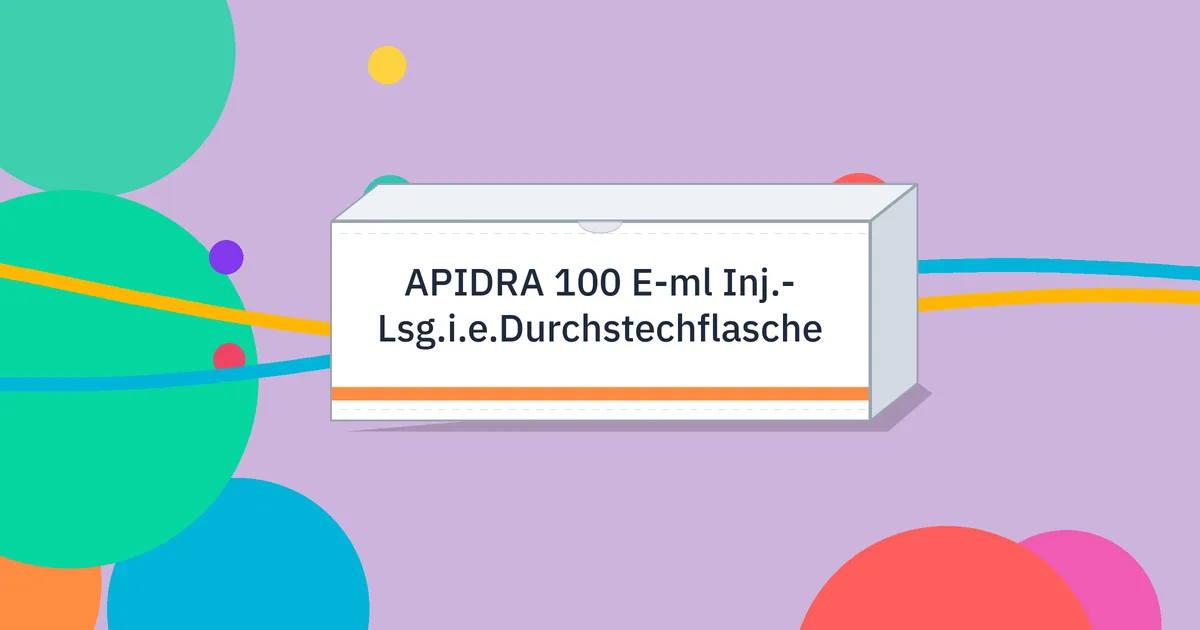 Symbolbild: Packung mit der Aufschrift APIDRA 100 E-ml Inj.-Lsg.i.e.Durchstechflasche (PZN 14359561) – Verfügbarkeit und Bezug in Apotheken in Frankfurt am Main