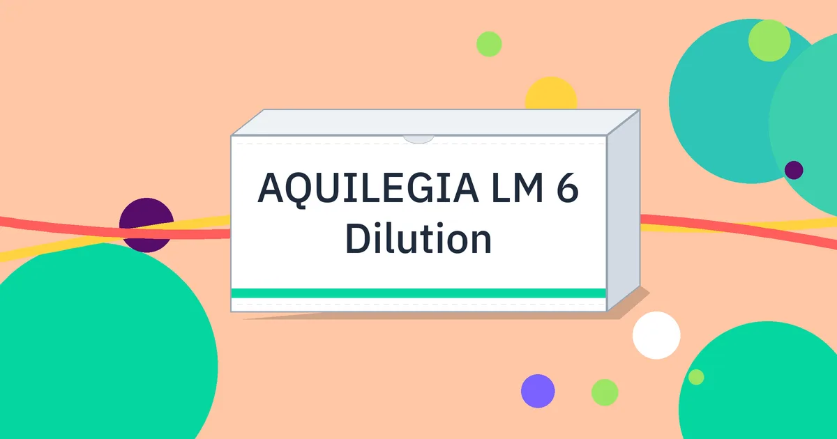 Symbolbild: Packung mit der Aufschrift AQUILEGIA LM 6 Dilution (PZN 13383623) – Verfügbarkeit und Bezug in Apotheken in Frankfurt am Main