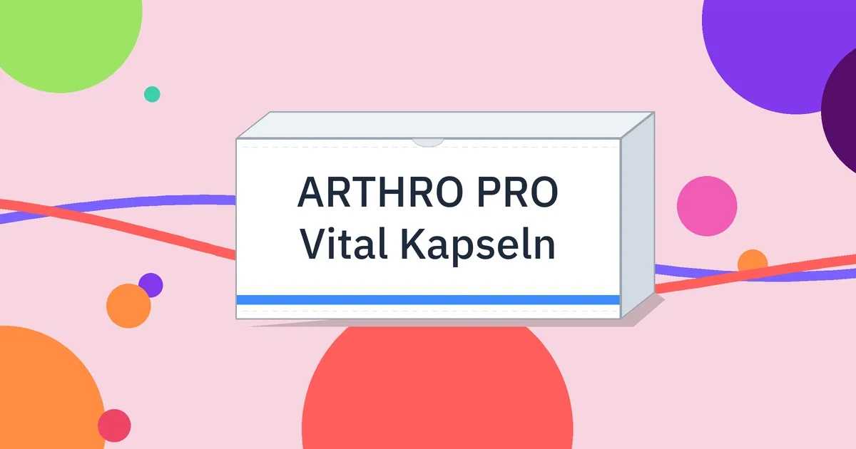 Symbolbild: Packung mit der Aufschrift ARTHRO PRO Vital Kapseln (PZN 17559697) – Verfügbarkeit und Bezug in Apotheken in Frankfurt am Main