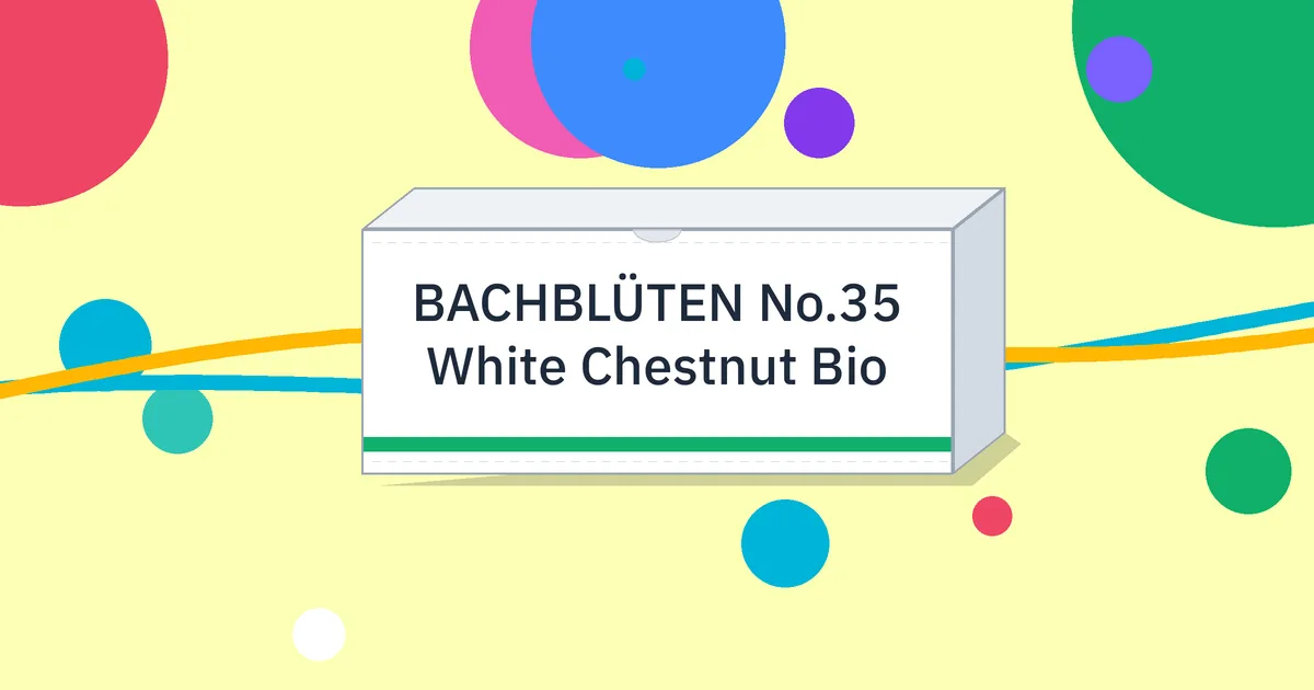 Symbolbild: Packung mit der Aufschrift BACHBLÜTEN No.35 White Chestnut Bio (PZN 10310865) – Verfügbarkeit und Bezug in Apotheken in Frankfurt am Main