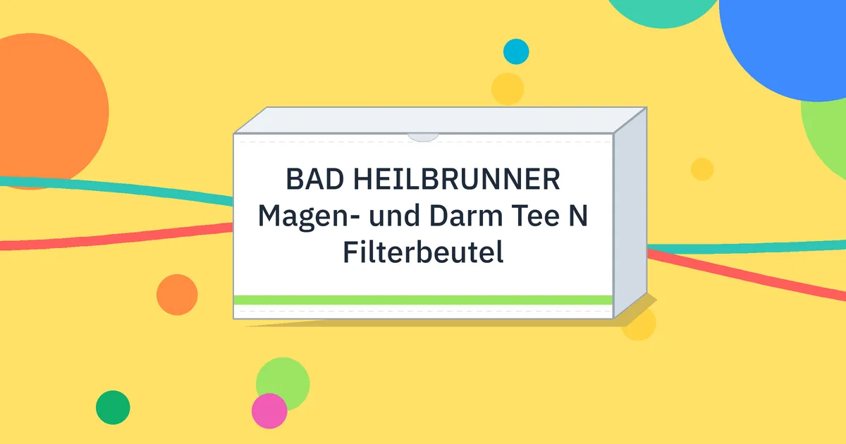 Symbolbild: Packung mit der Aufschrift BAD HEILBRUNNER Magen- und Darm Tee N Filterbeutel (PZN 04842262) – Verfügbarkeit und Bezug in Apotheken in Frankfurt am Main
