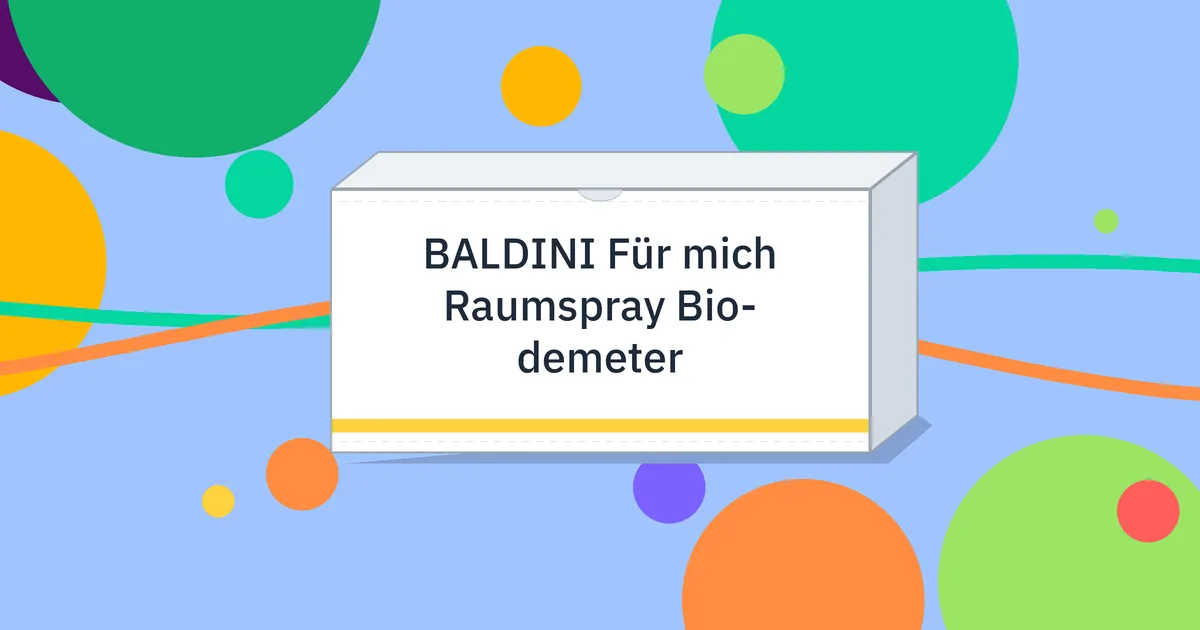 Symbolbild: Packung mit der Aufschrift BALDINI Für mich Raumspray Bio-demeter (PZN 17968817) – Verfügbarkeit und Bezug in Apotheken in Frankfurt am Main