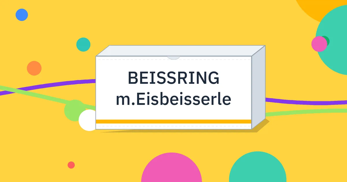 Symbolbild: Packung mit der Aufschrift BEISSRING m.Eisbeisserle (PZN 01724668) – Verfügbarkeit und Bezug in Apotheken in Frankfurt am Main