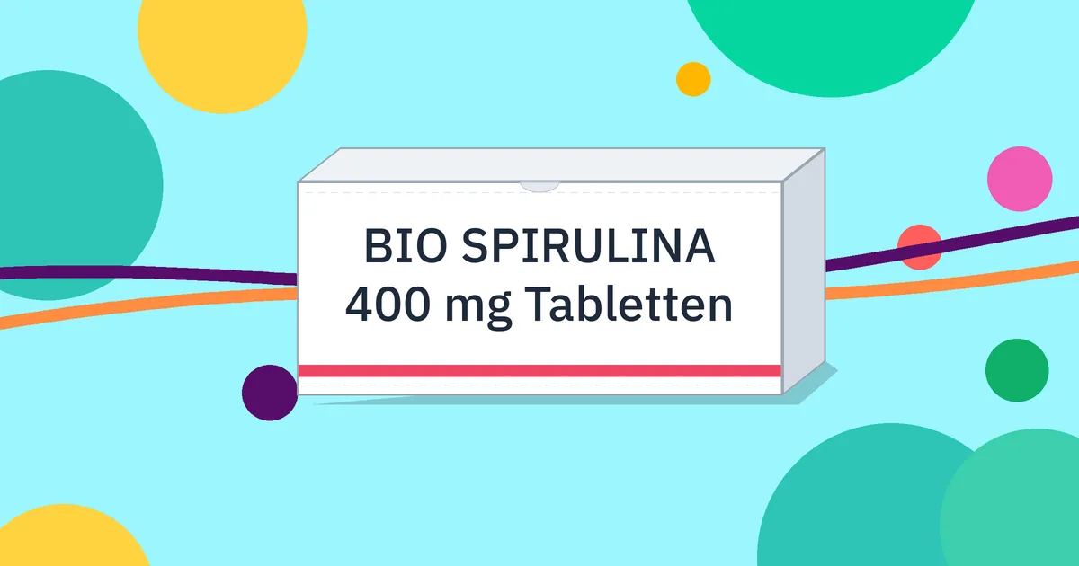 Symbolbild: Packung mit der Aufschrift BIO SPIRULINA 400 mg Tabletten (PZN 09463747) – Verfügbarkeit und Bezug in Apotheken in Frankfurt am Main
