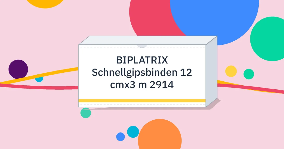 Symbolbild: Packung mit der Aufschrift BIPLATRIX Schnellgipsbinden 12 cmx3 m 2914 (PZN 07154249) – Verfügbarkeit und Bezug in Apotheken in Frankfurt am Main
