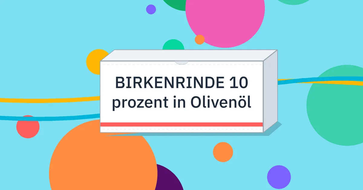 Symbolbild: Packung mit der Aufschrift BIRKENRINDE 10 prozent in Olivenöl (PZN 18790899) – Verfügbarkeit und Bezug in Apotheken in Frankfurt am Main
