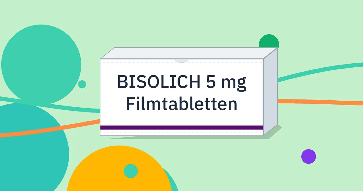 Symbolbild: Packung mit der Aufschrift BISOLICH 5 mg Filmtabletten (PZN 00992846) – Verfügbarkeit und Bezug in Apotheken in Frankfurt am Main