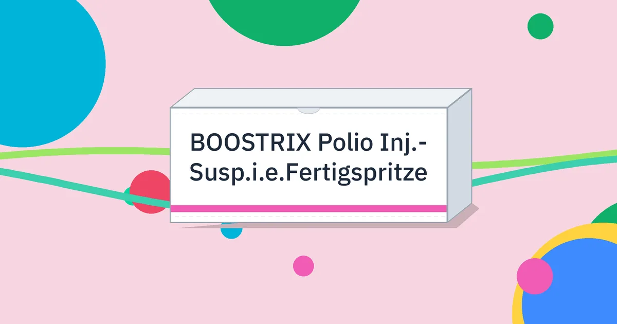 Symbolbild: Packung mit der Aufschrift BOOSTRIX Polio Inj.-Susp.i.e.Fertigspritze (PZN 18454523) – Verfügbarkeit und Bezug in Apotheken in Frankfurt am Main
