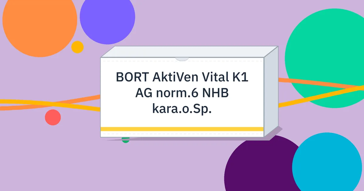 Symbolbild: Packung mit der Aufschrift BORT AktiVen Vital K1 AG norm.6 NHB kara.o.Sp. (PZN 13734867) – Verfügbarkeit und Bezug in Apotheken in Frankfurt am Main