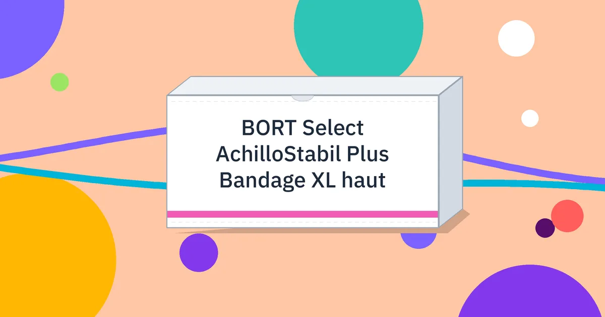Symbolbild: Packung mit der Aufschrift BORT Select AchilloStabil Plus Bandage XL haut (PZN 09443466) – Verfügbarkeit und Bezug in Apotheken in Frankfurt am Main