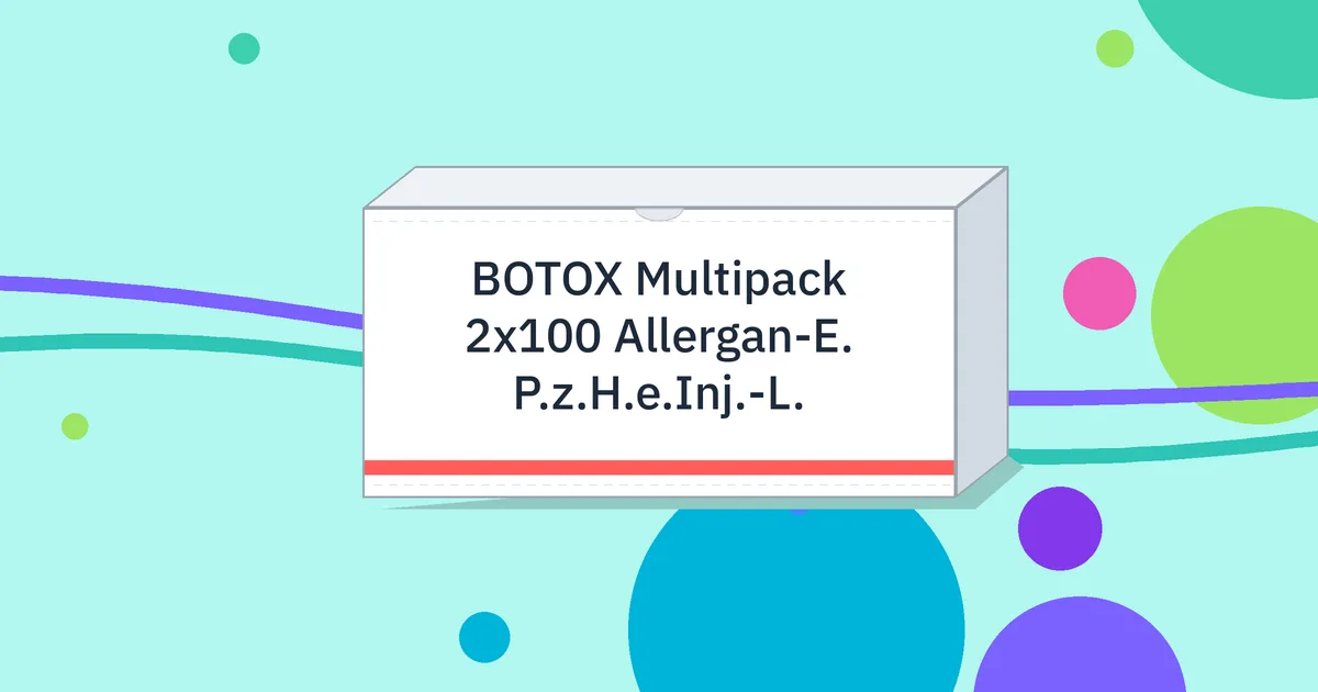 Symbolbild: Packung mit der Aufschrift BOTOX Multipack 2x100 Allergan-E. P.z.H.e.Inj.-L. (PZN 14294560) – Verfügbarkeit und Bezug in Apotheken in Frankfurt am Main