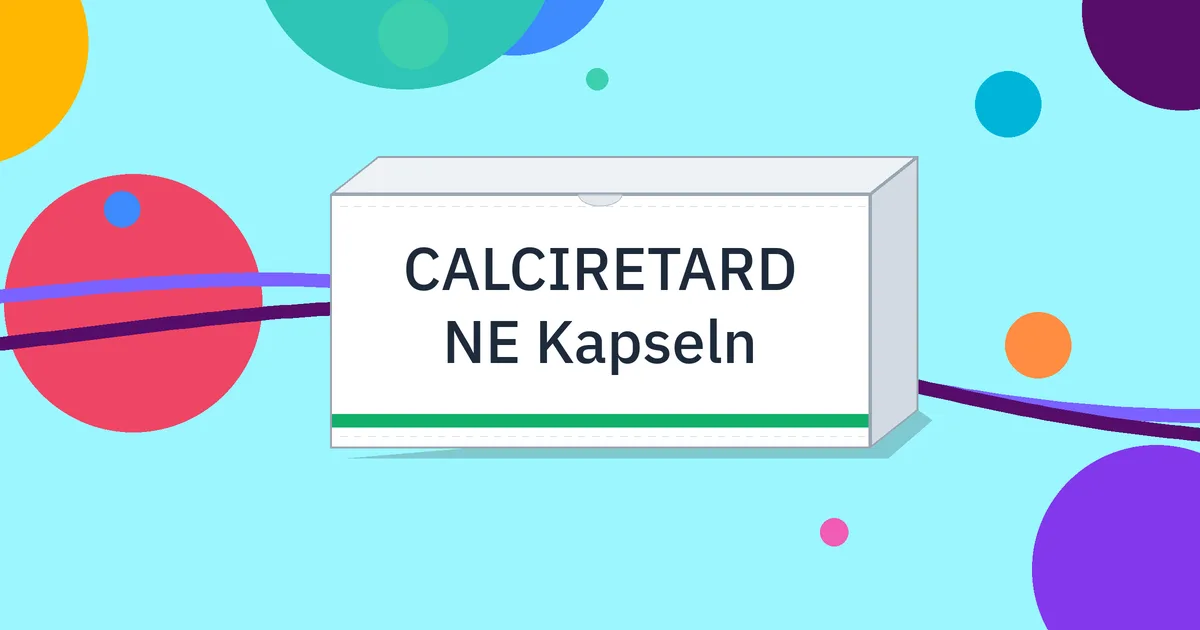 Symbolbild: Packung mit der Aufschrift CALCIRETARD NE Kapseln (PZN 18084084) – Verfügbarkeit und Bezug in Apotheken in Frankfurt am Main