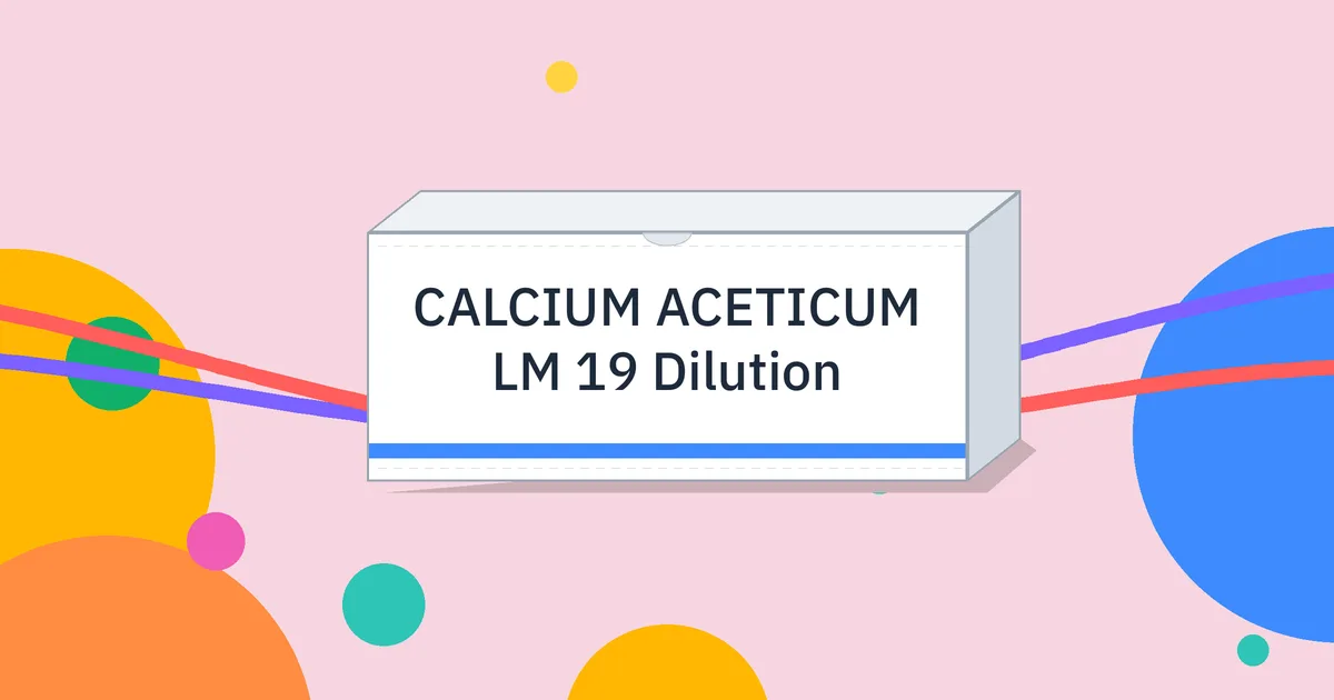 Symbolbild: Packung mit der Aufschrift CALCIUM ACETICUM LM 19 Dilution (PZN 13405738) – Verfügbarkeit und Bezug in Apotheken in Frankfurt am Main