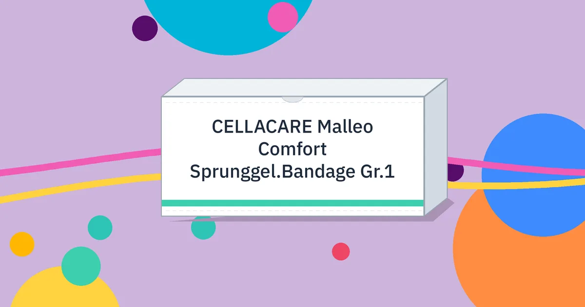 Symbolbild: Packung mit der Aufschrift CELLACARE Malleo Comfort Sprunggel.Bandage Gr.1 (PZN 20549969) – Verfügbarkeit und Bezug in Apotheken in Frankfurt am Main