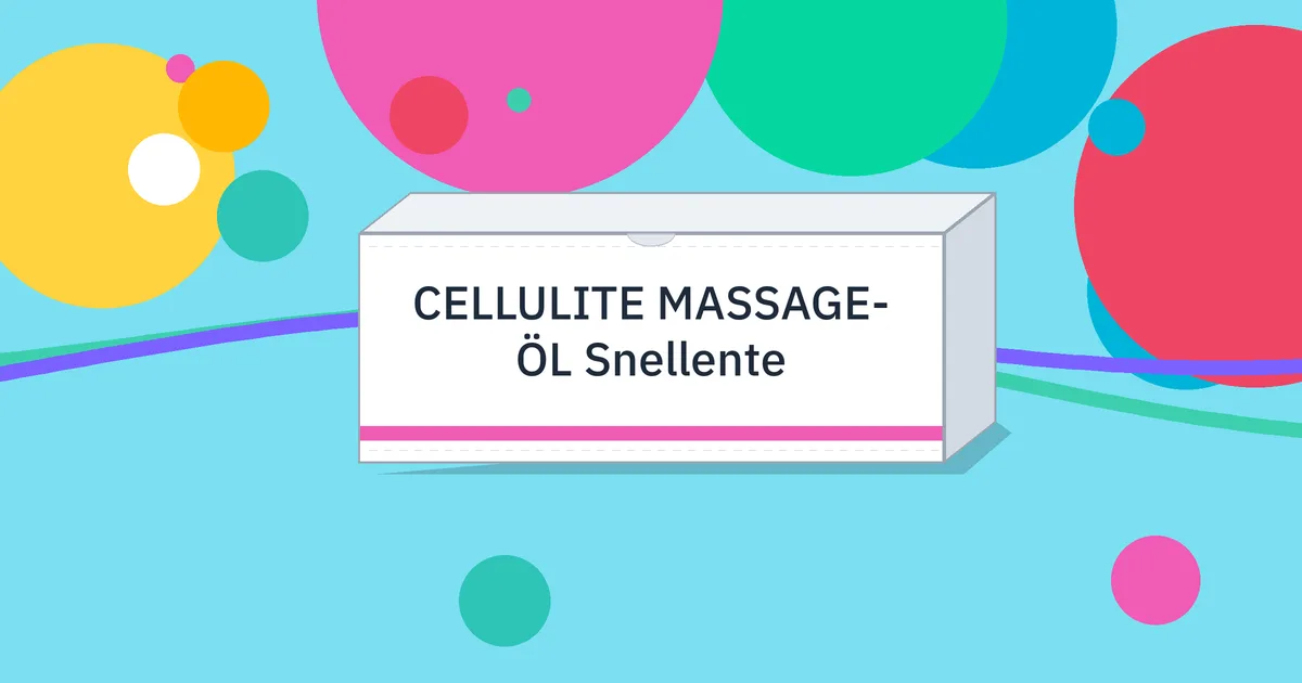Symbolbild: Packung mit der Aufschrift CELLULITE MASSAGE-ÖL Snellente (PZN 11179746) – Verfügbarkeit und Bezug in Apotheken in Frankfurt am Main