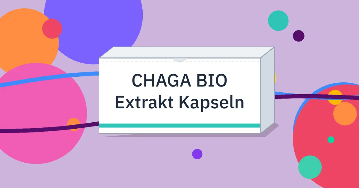 Symbolbild: Packung mit der Aufschrift CHAGA BIO Extrakt Kapseln (PZN 16742301) – Verfügbarkeit und Bezug in Apotheken in Frankfurt am Main