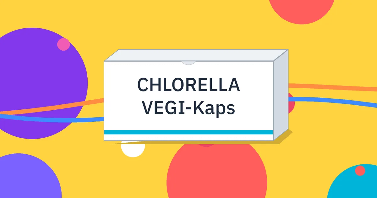 Symbolbild: Packung mit der Aufschrift CHLORELLA VEGI-Kaps (PZN 00473419) – Verfügbarkeit und Bezug in Apotheken in Frankfurt am Main