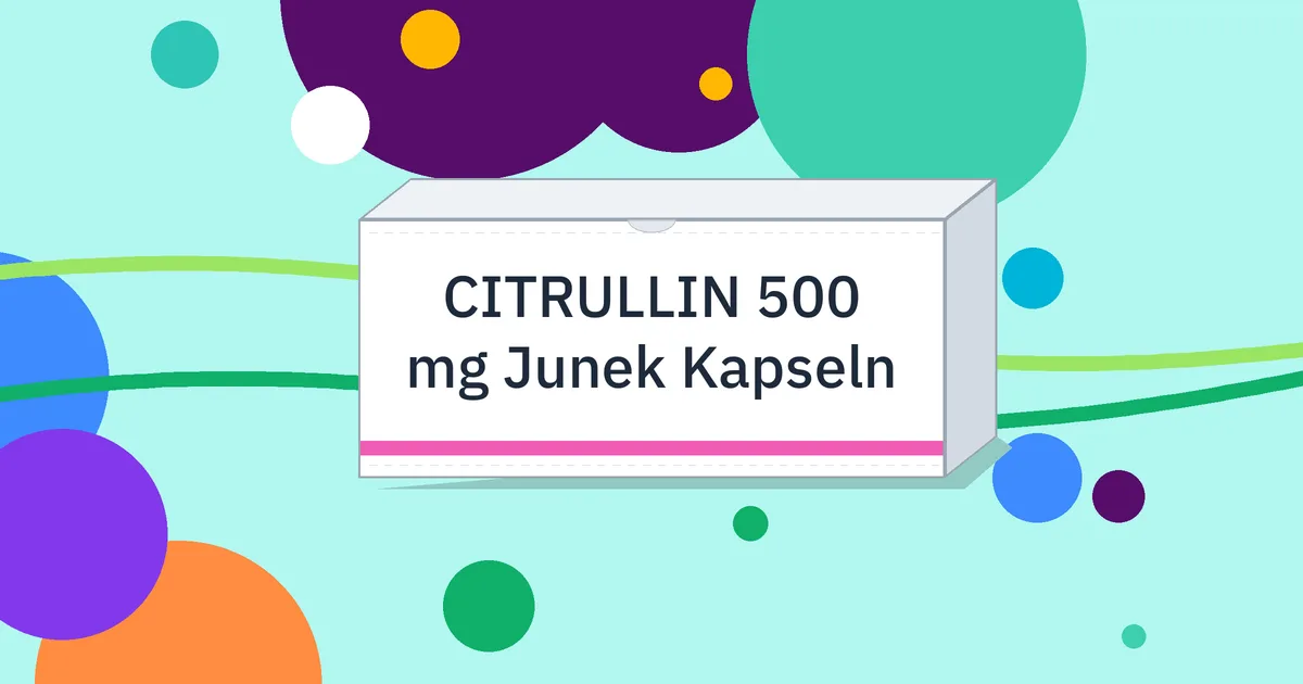 Symbolbild: Packung mit der Aufschrift CITRULLIN 500 mg Junek Kapseln (PZN 07072557) – Verfügbarkeit und Bezug in Apotheken in Frankfurt am Main