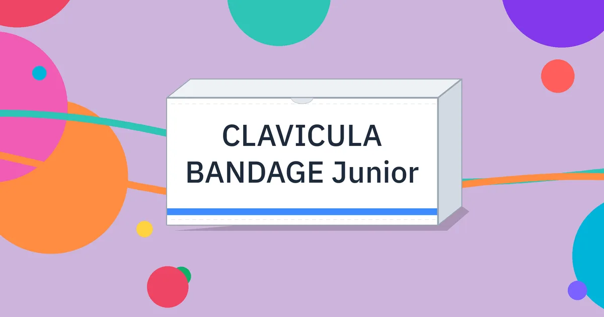 Symbolbild: Packung mit der Aufschrift CLAVICULA BANDAGE Junior (PZN 07742609) – Verfügbarkeit und Bezug in Apotheken in Frankfurt am Main