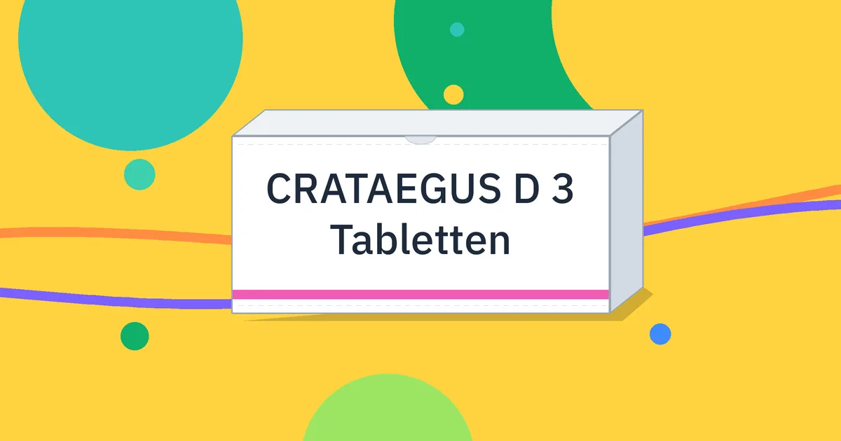Symbolbild: Packung mit der Aufschrift CRATAEGUS D 3 Tabletten (PZN 02629191) – Verfügbarkeit und Bezug in Apotheken in Frankfurt am Main