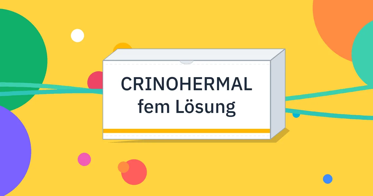 Symbolbild: Packung mit der Aufschrift CRINOHERMAL fem Lösung (PZN 02411115) – Verfügbarkeit und Bezug in Apotheken in Frankfurt am Main