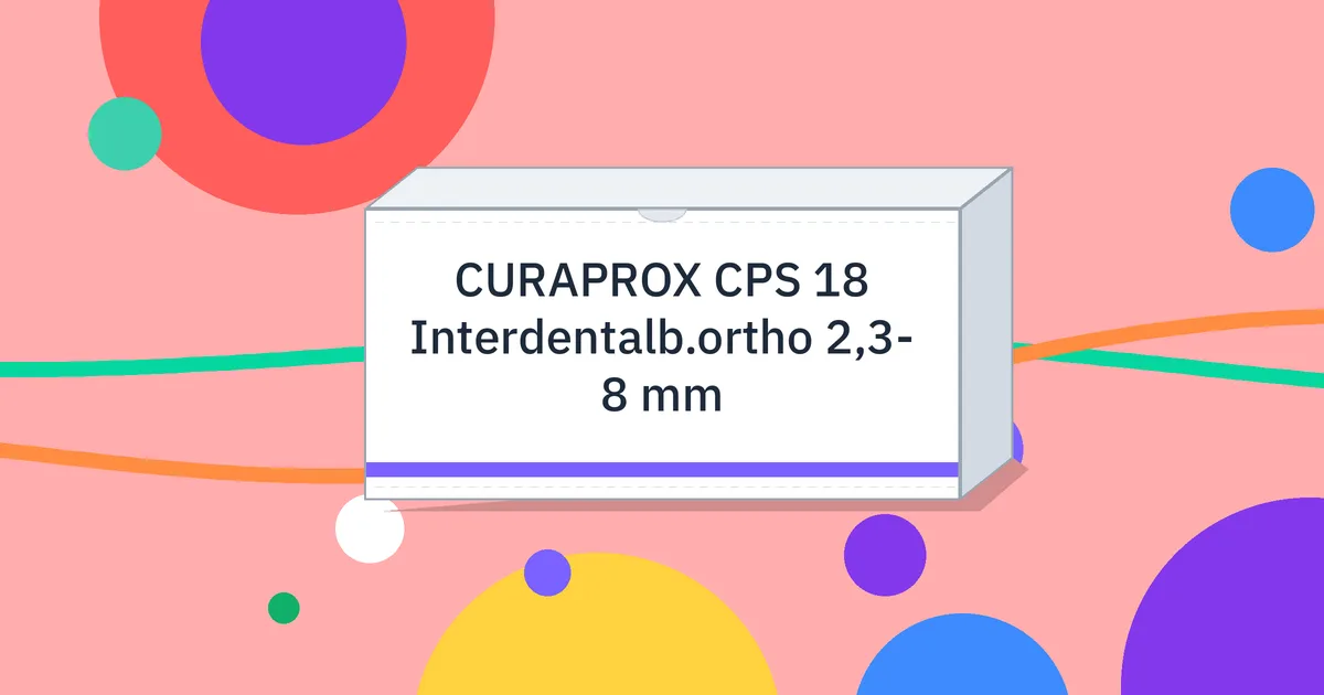 Symbolbild: Packung mit der Aufschrift CURAPROX CPS 18 Interdentalb.ortho 2,3-8 mm (PZN 19623985) – Verfügbarkeit und Bezug in Apotheken in Frankfurt am Main