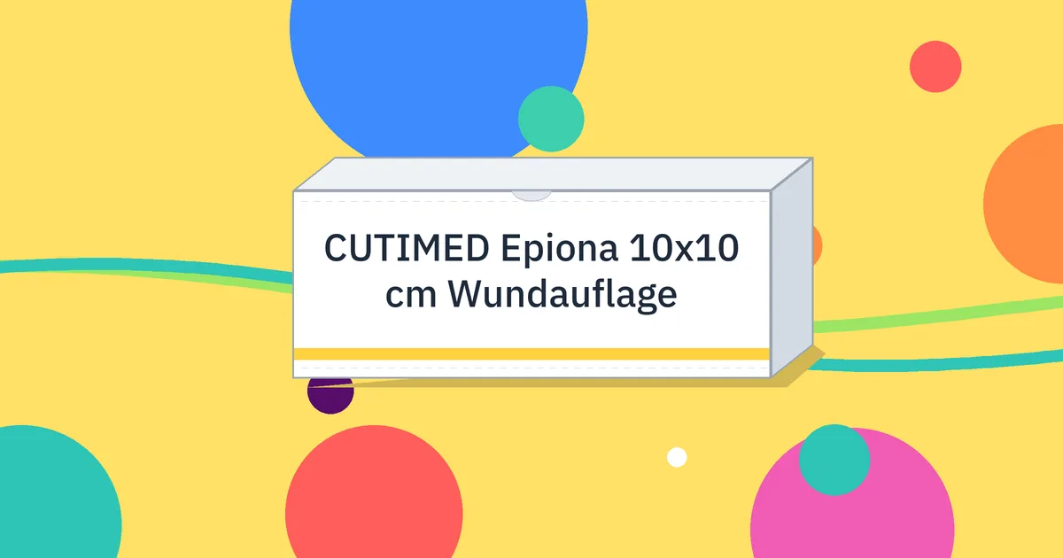 Symbolbild: Packung mit der Aufschrift CUTIMED Epiona 10x10 cm Wundauflage (PZN 17433772) – Verfügbarkeit und Bezug in Apotheken in Frankfurt am Main