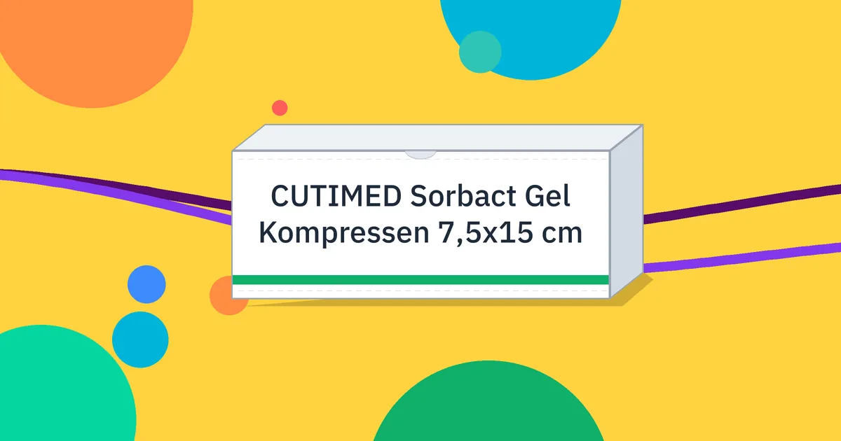 Symbolbild: Packung mit der Aufschrift CUTIMED Sorbact Gel Kompressen 7,5x15 cm (PZN 18395418) – Verfügbarkeit und Bezug in Apotheken in Frankfurt am Main