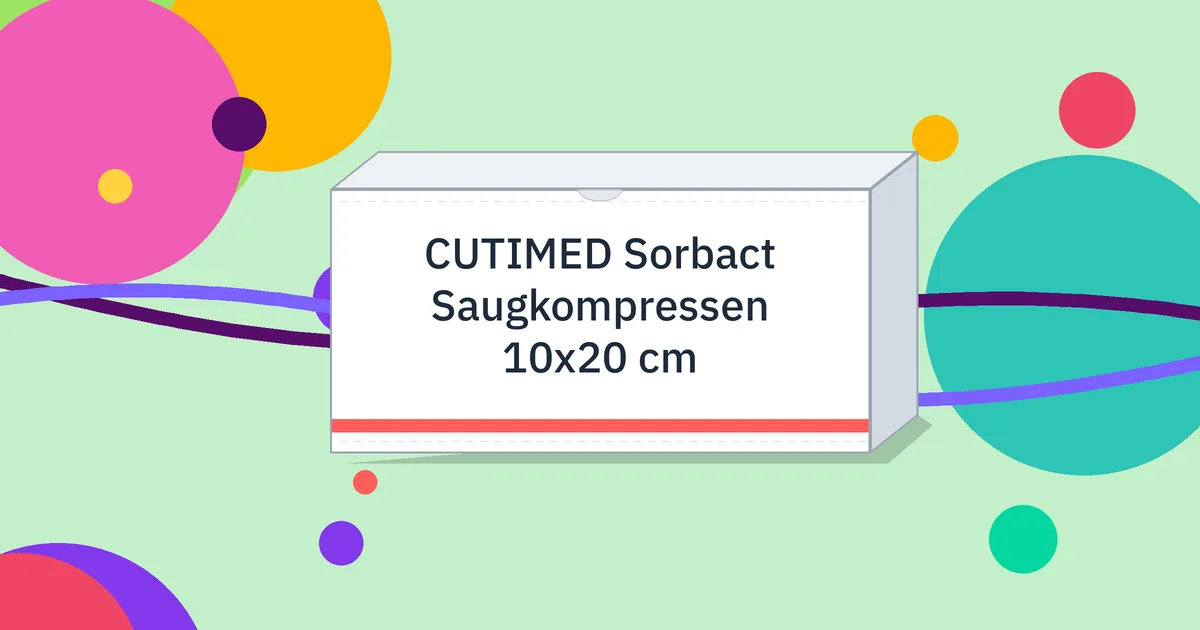 Symbolbild: Packung mit der Aufschrift CUTIMED Sorbact Saugkompressen 10x20 cm (PZN 16027202) – Verfügbarkeit und Bezug in Apotheken in Frankfurt am Main