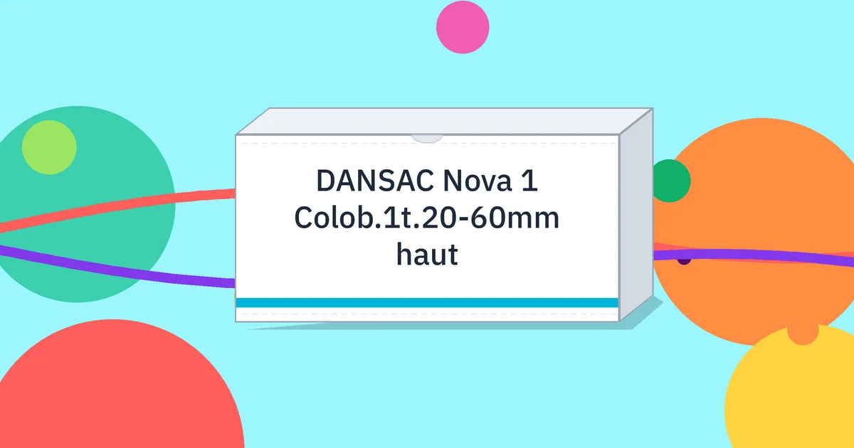 Symbolbild: Packung mit der Aufschrift DANSAC Nova 1 Colob.1t.20-60mm haut (PZN 00599480) – Verfügbarkeit und Bezug in Apotheken in Frankfurt am Main