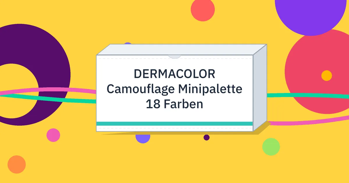 Symbolbild: Packung mit der Aufschrift DERMACOLOR Camouflage Minipalette 18 Farben (PZN 15817830) – Verfügbarkeit und Bezug in Apotheken in Frankfurt am Main