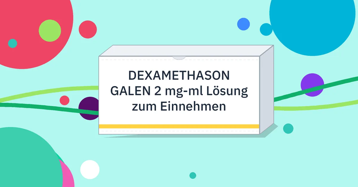 Symbolbild: Packung mit der Aufschrift DEXAMETHASON GALEN 2 mg-ml Lösung zum Einnehmen (PZN 17955938) – Verfügbarkeit und Bezug in Apotheken in Frankfurt am Main