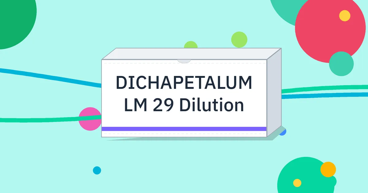 Symbolbild: Packung mit der Aufschrift DICHAPETALUM LM 29 Dilution (PZN 13464445) – Verfügbarkeit und Bezug in Apotheken in Frankfurt am Main