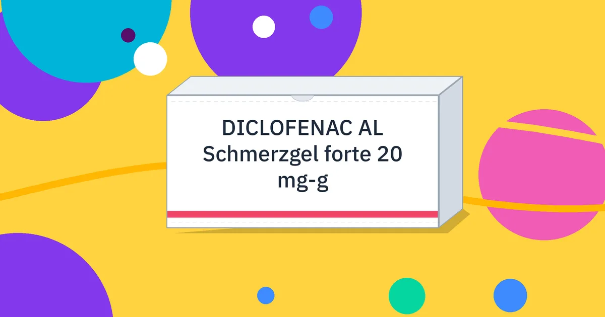 Symbolbild: Packung mit der Aufschrift DICLOFENAC AL Schmerzgel forte 20 mg-g (PZN 18719890) – Verfügbarkeit und Bezug in Apotheken in Frankfurt am Main