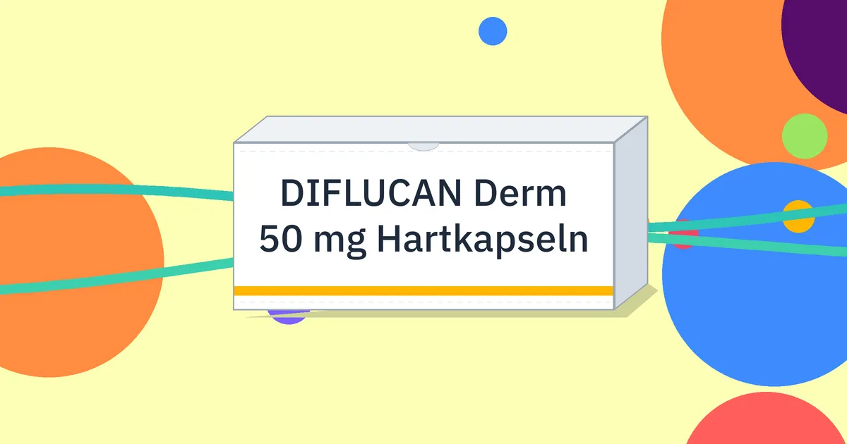 Symbolbild: Packung mit der Aufschrift DIFLUCAN Derm 50 mg Hartkapseln (PZN 06331057) – Verfügbarkeit und Bezug in Apotheken in Frankfurt am Main
