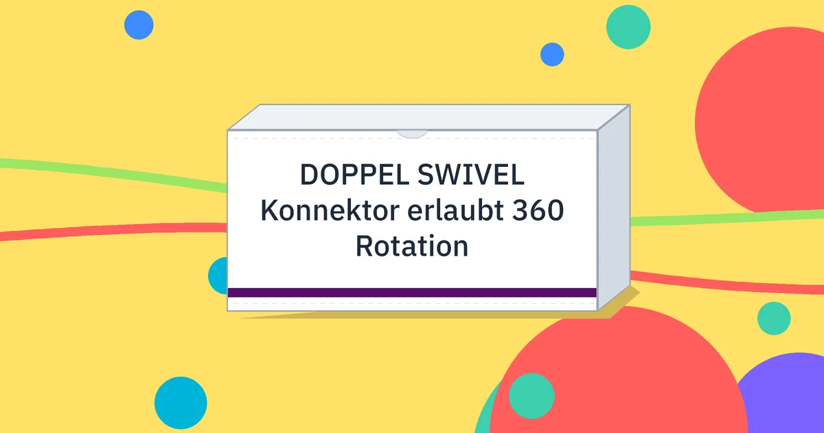 Symbolbild: Packung mit der Aufschrift DOPPEL SWIVEL Konnektor erlaubt 360 Rotation (PZN 07587741) – Verfügbarkeit und Bezug in Apotheken in Frankfurt am Main