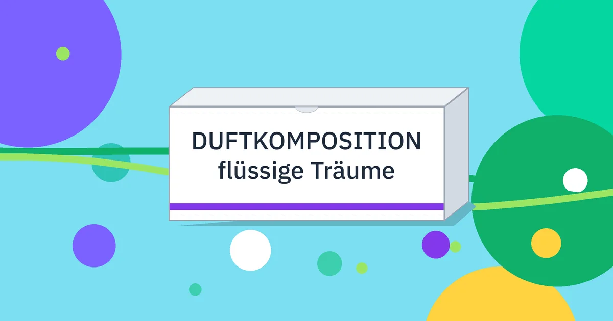 Symbolbild: Packung mit der Aufschrift DUFTKOMPOSITION flüssige Träume (PZN 20381903) – Verfügbarkeit und Bezug in Apotheken in Frankfurt am Main