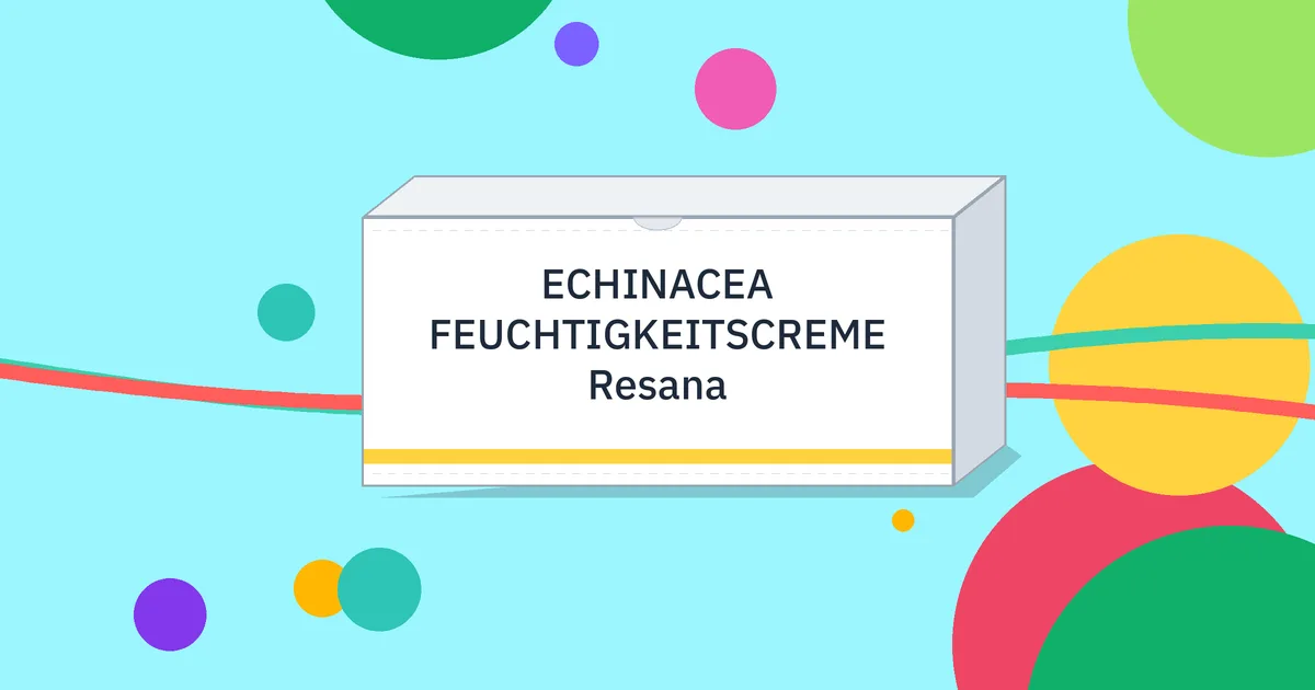 Symbolbild: Packung mit der Aufschrift ECHINACEA FEUCHTIGKEITSCREME Resana (PZN 07478785) – Verfügbarkeit und Bezug in Apotheken in Frankfurt am Main