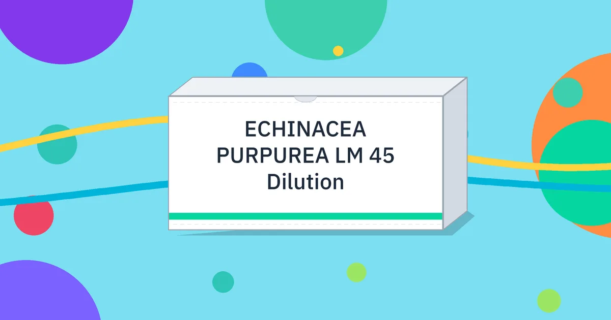 Symbolbild: Packung mit der Aufschrift ECHINACEA PURPUREA LM 45 Dilution (PZN 13468650) – Verfügbarkeit und Bezug in Apotheken in Frankfurt am Main