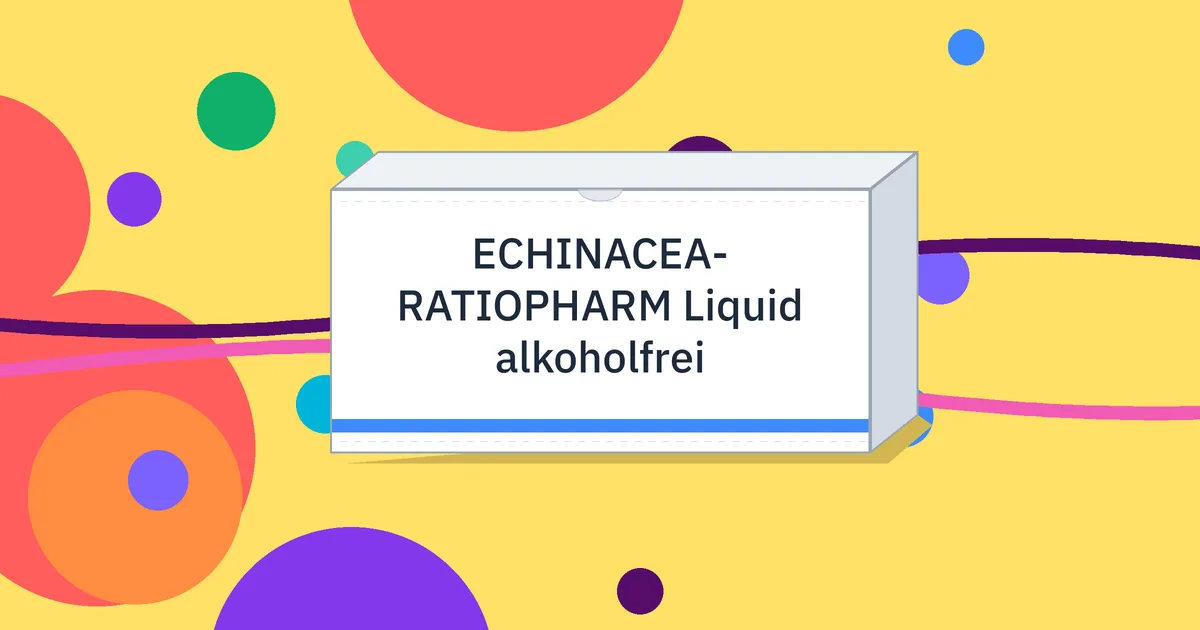 Symbolbild: Packung mit der Aufschrift ECHINACEA-RATIOPHARM Liquid alkoholfrei (PZN 01581950) – Verfügbarkeit und Bezug in Apotheken in Frankfurt am Main