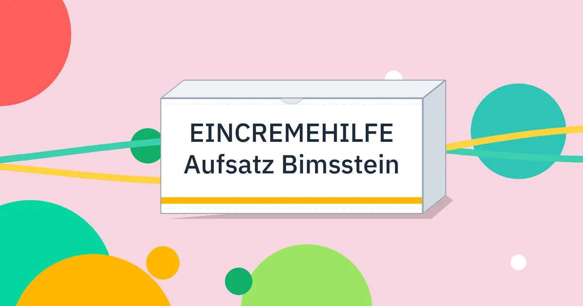 Symbolbild: Packung mit der Aufschrift EINCREMEHILFE Aufsatz Bimsstein (PZN 19073734) – Verfügbarkeit und Bezug in Apotheken in Frankfurt am Main