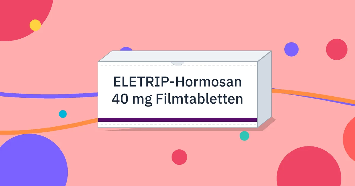 Symbolbild: Packung mit der Aufschrift ELETRIP-Hormosan 40 mg Filmtabletten (PZN 16927242) – Verfügbarkeit und Bezug in Apotheken in Frankfurt am Main