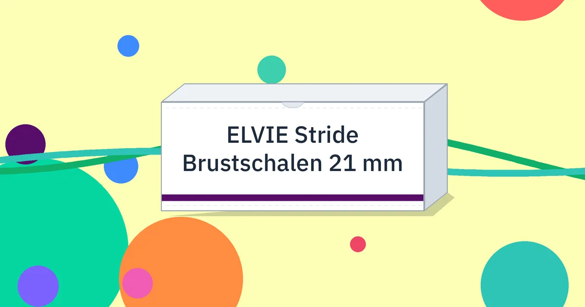 Symbolbild: Packung mit der Aufschrift ELVIE Stride Brustschalen 21 mm (PZN 18200828) – Verfügbarkeit und Bezug in Apotheken in Frankfurt am Main
