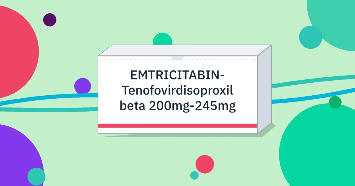Symbolbild: Packung mit der Aufschrift EMTRICITABIN-Tenofovirdisoproxil beta 200mg-245mg (PZN 12398143) – Verfügbarkeit und Bezug in Apotheken in Frankfurt am Main