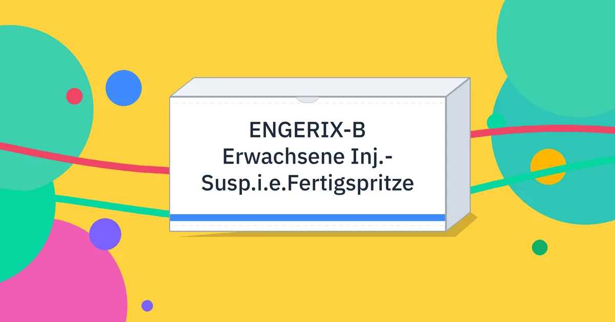 Symbolbild: Packung mit der Aufschrift ENGERIX-B Erwachsene Inj.-Susp.i.e.Fertigspritze (PZN 00539472) – Verfügbarkeit und Bezug in Apotheken in Frankfurt am Main
