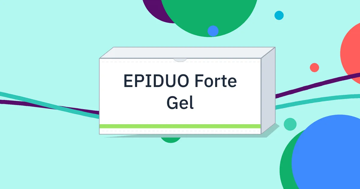 Symbolbild: Packung mit der Aufschrift EPIDUO Forte Gel (PZN 20106060) – Verfügbarkeit und Bezug in Apotheken in Frankfurt am Main