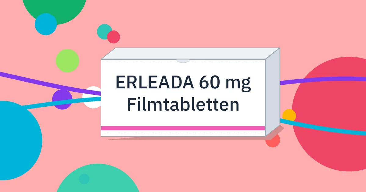 Symbolbild: Packung mit der Aufschrift ERLEADA 60 mg Filmtabletten (PZN 19679224) – Verfügbarkeit und Bezug in Apotheken in Frankfurt am Main