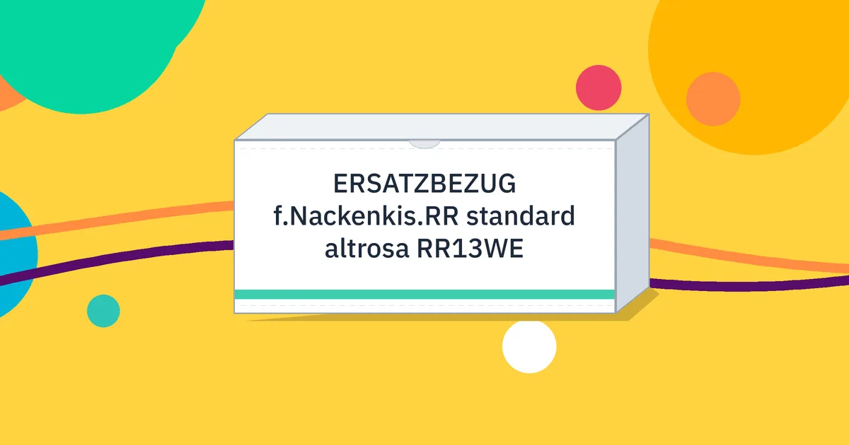 Symbolbild: Packung mit der Aufschrift ERSATZBEZUG f.Nackenkis.RR standard altrosa RR13WE (PZN 00596441) – Verfügbarkeit und Bezug in Apotheken in Frankfurt am Main
